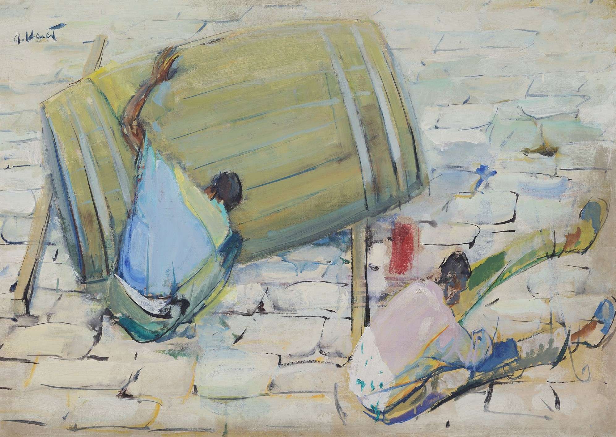 A. Kinert, Bačvari na Hvaru, 1951., NMMU, MG-6534 | Akademija Art Zagreb